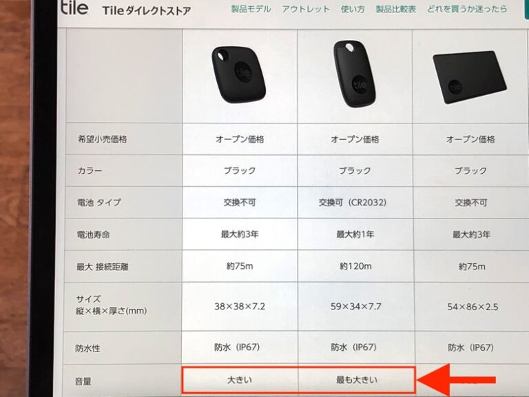 大きな違いは6つ！Tile MateとTile Proはどっちがいいか徹底比較 | さがろぐ（探し物ログ）